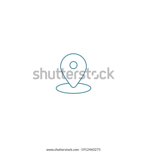 Outline Location Icon Illustration Vector Symbol Stock Vector (Royalty ...