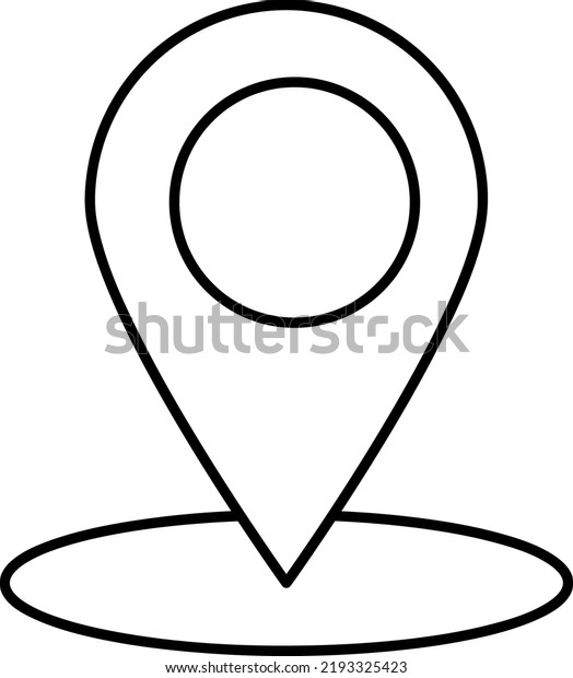 Outline Location Icon Illustration Vector Symbol Stock Vector (Royalty ...