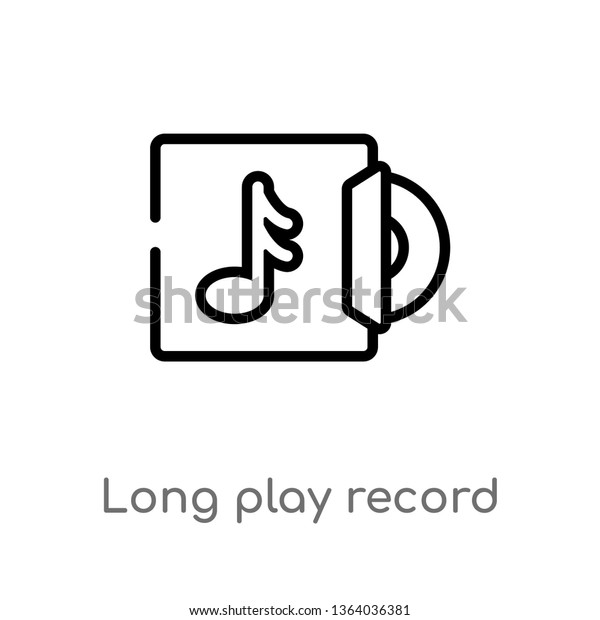 Outline Long Play Record Cover Vector Stock Vector (Royalty Free ...