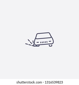 Outline Machine Accident Icon Illustration Isolated 스톡 벡터(로열티 프리 ...