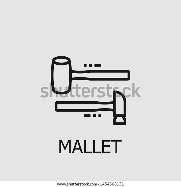 Outline Mallet Vector Icon Mallet Illustration Stock Vector (Royalty ...