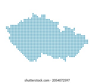 Outline Map Czech Republic Dots Stock Vector (Royalty Free) 2054072597 ...