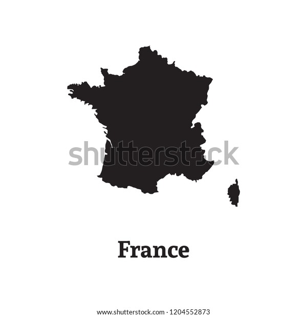Outline Map France Isolated Vector Illustration Stock Vector (Royalty ...