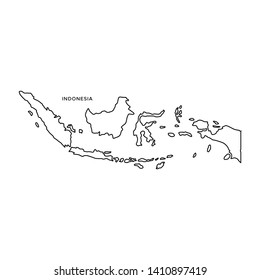 Indonesia Map Outline Graphic Freehand Drawing Stock Vector (Royalty ...