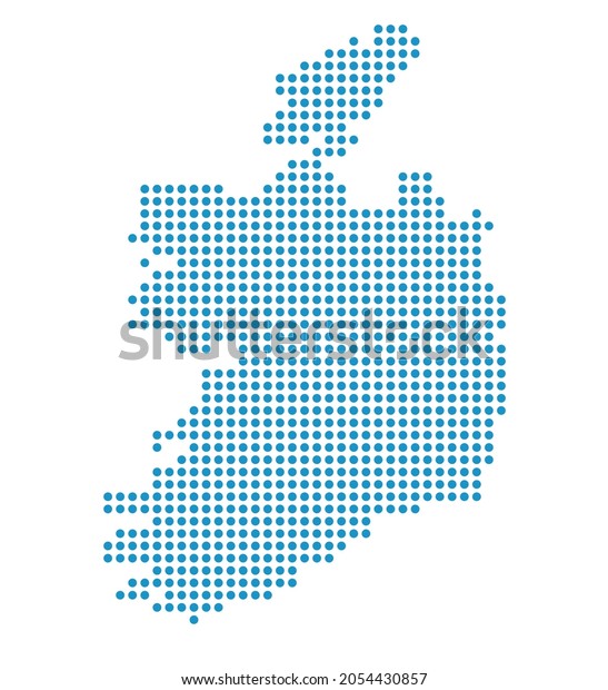 Outline Map Ireland Dots Stock Vector (Royalty Free) 2054430857 ...