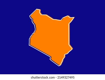 Outline Map Kenya Stylized Concept Map Stock Vector (Royalty Free ...
