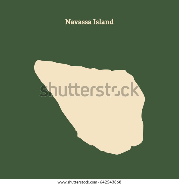 Outline Map Navassa Island Isolated Vector Stock Vector (Royalty Free ...