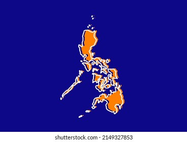 Outline Map Philippines Stylized Concept Map Stock Vector (Royalty Free ...