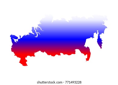 Outline Map Russia Filled Flag Gradient 스톡 벡터(로열티 프리) 771493228 ...