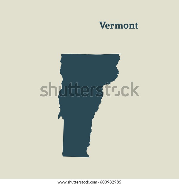 Outline Map Vermont Stock Vector (Royalty Free) 603982985 | Shutterstock