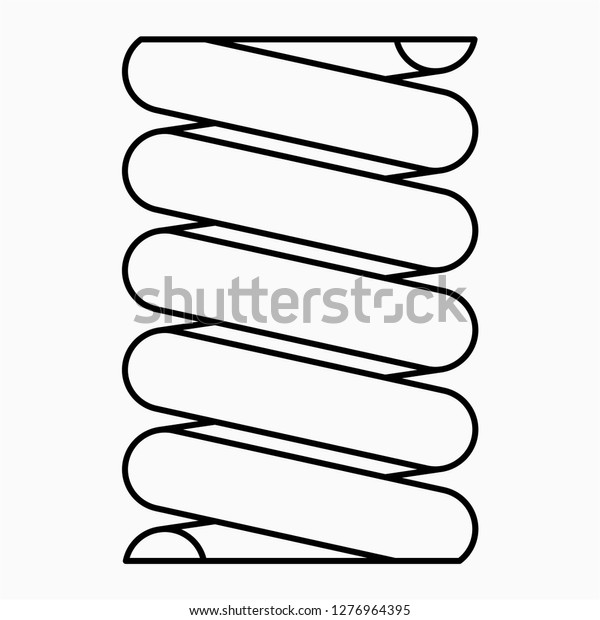 Outline Mechanical Springs Vector Icon Stock Vector (Royalty Free ...