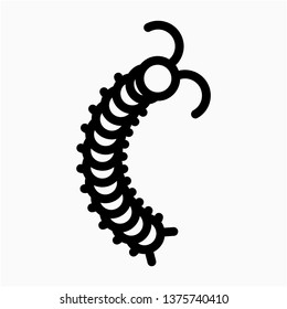 Outline Millipede Vector Icon Stock Vector (Royalty Free) 1375740410 ...