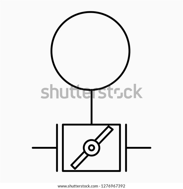 Outline Motor Damper Symbol Vector Icon: vector de stock (libre de ...