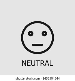 Outline Neutral Vector Icon Neutral Illustration Stock Vector (royalty