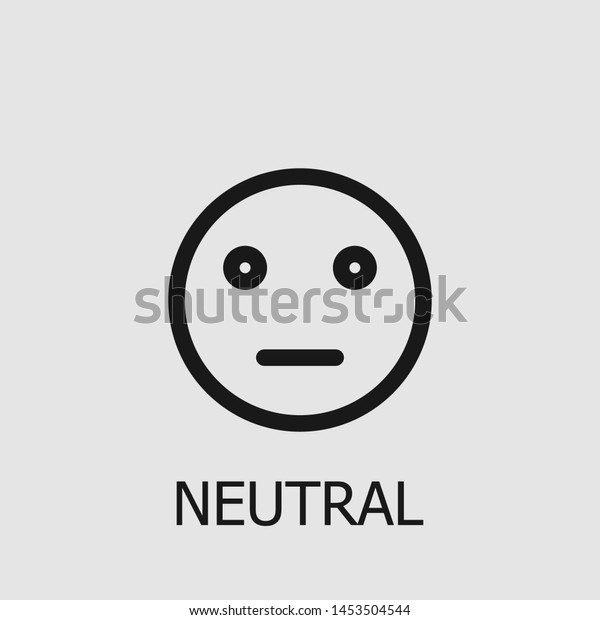 Outline Neutral Vector Icon Neutral Illustration Stock Vector (Royalty ...