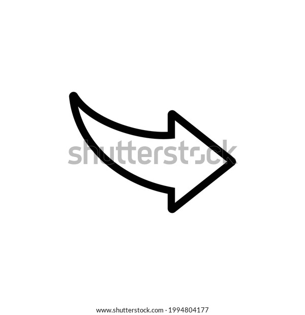 Outline Next Arrow Icon Isolated On Stock Vector (Royalty Free ...