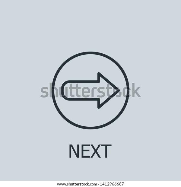 Outline Next Vector Icon Next Illustration Stock Vector (Royalty Free ...