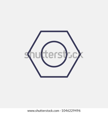 Outline Nut Icon Illustration Vector Symbol Stock Vector (Royalty Free ...