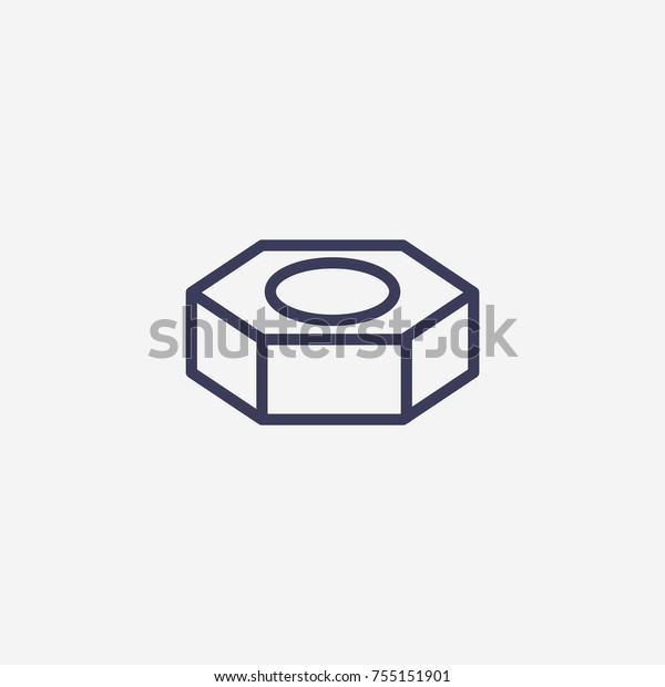 Outline Nut Icon Illustration Vector Symbol Stock Vector (Royalty Free ...