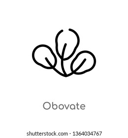 Outline Obovate Vector Icon Isolated Black Stock Vector (Royalty Free ...