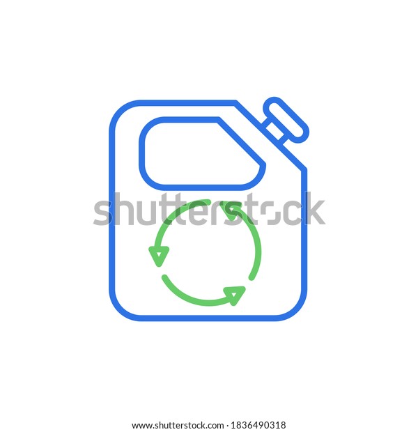 Outline Oil Jerry Can Vector Illustration Stock Vector (Royalty Free ...