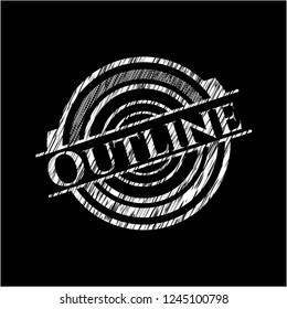 Outline On Chalkboard Stock Vector (Royalty Free) 1245100798 | Shutterstock