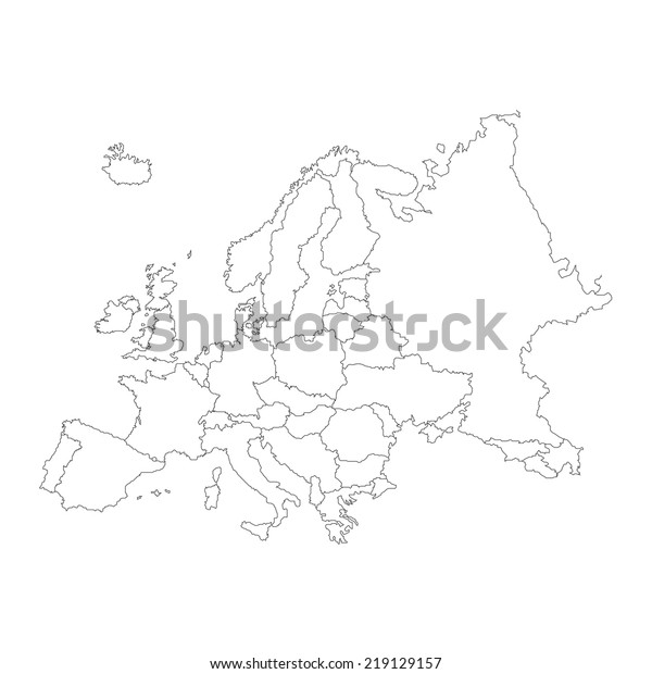 52,902 European Map Outline Images, Stock Photos & Vectors | Shutterstock