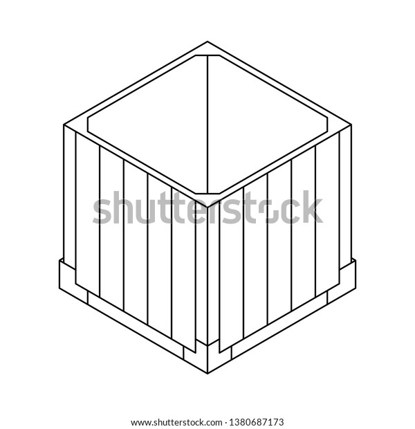 Outline Open Air Drop Box Game Stock Vector (Royalty Free) 1380687173 ...