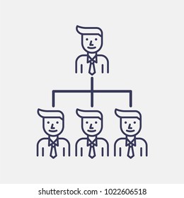 Outline Organization Icon Illustration Vector Symbol Stock Vector ...