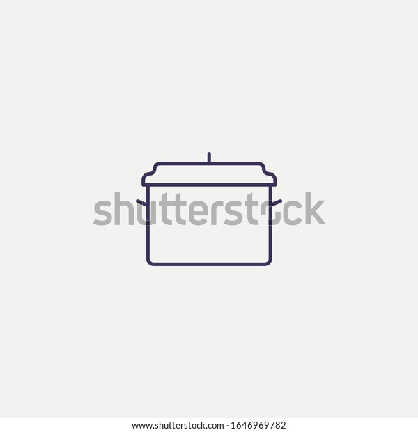 Outline Pan Icon Vector Illustration Symbol Stock Vector (Royalty Free ...