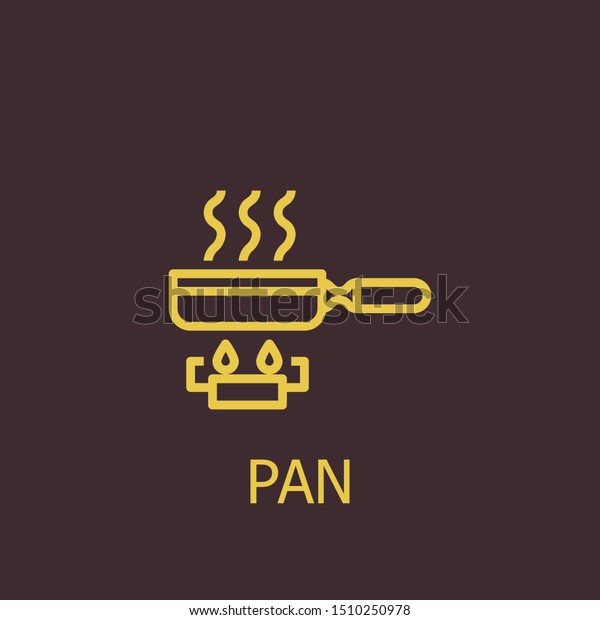 Outline Pan Vector Icon Pan Illustration Stock Vector (Royalty Free ...