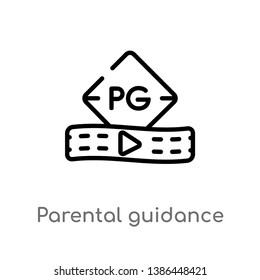 Outline Parental Guidance Vector Icon Isolated Stock Vector (Royalty ...