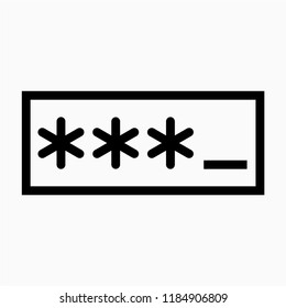 Outline Password Pixel Perfect Vector Icon Stock Vector (Royalty Free ...