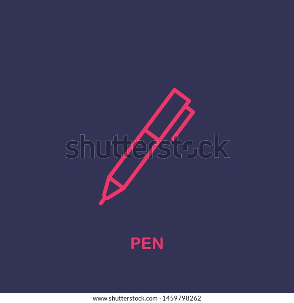Outline Pen Icon Vector Illustration Symbol: vector de stock (libre de ...