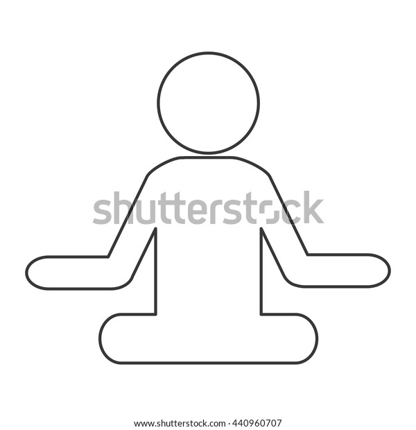 Outline Person Meditating Stock Vector (Royalty Free) 440960707 ...