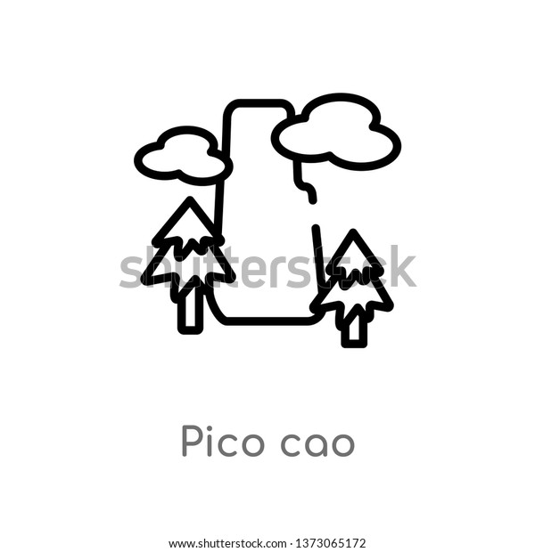 Outline Pico Cao Vector Icon Isolated Stock Vector (Royalty Free ...