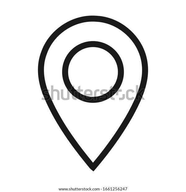 Outline Pin Map Location Icon Stock Vector (Royalty Free) 1661256247 ...