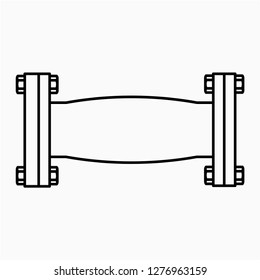 Outline Pipe Flange Vector Icon Stock Vector (Royalty Free) 1276963159