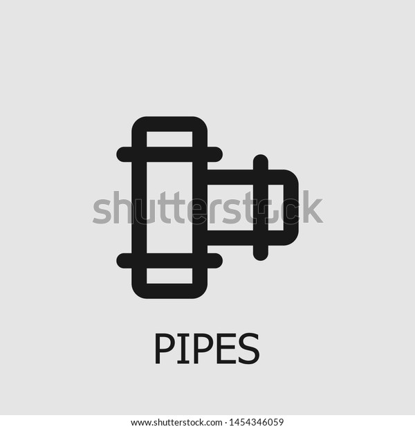 Outline Pipes Vector Icon Pipes Illustration Stock Vector (Royalty Free ...