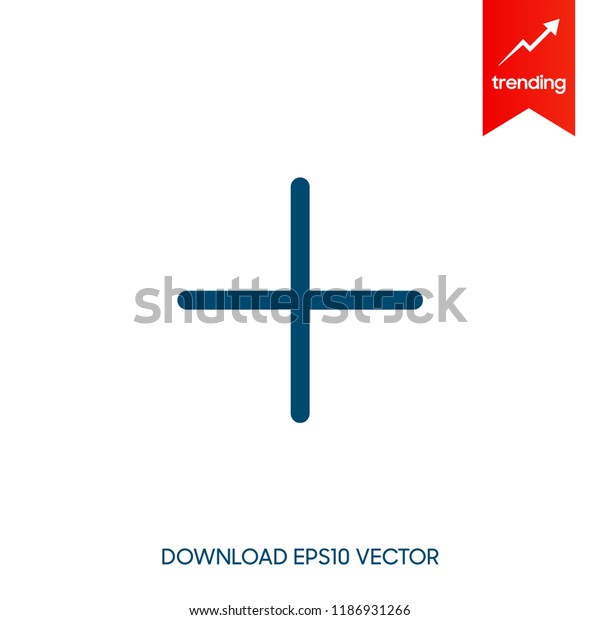 Outline Plus Icon Illustration Isolated Vector Stock Vector (Royalty ...