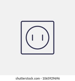 Outline Power Socket Icon Illustration Vector Stock Vector (Royalty ...