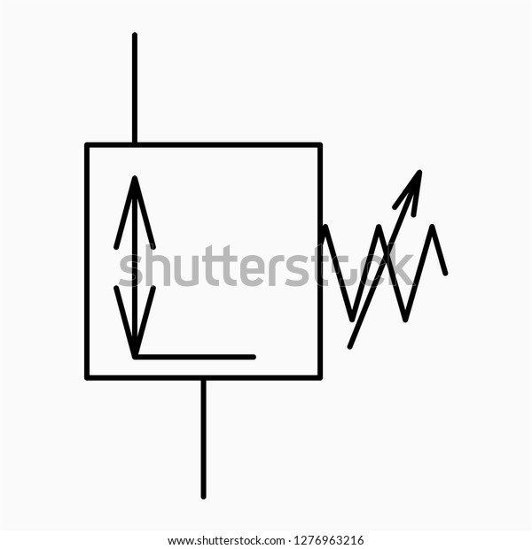Outline Pressure Reducing Valve Symbol Vector 스톡 벡터(로열티 프리) 1276963216 ...