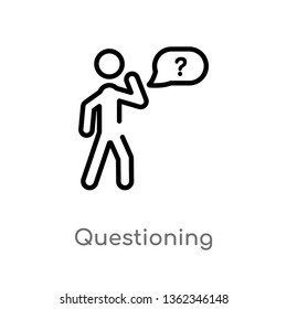 Questioning Icon Trendy Questioning Logo Concept: vector de stock ...