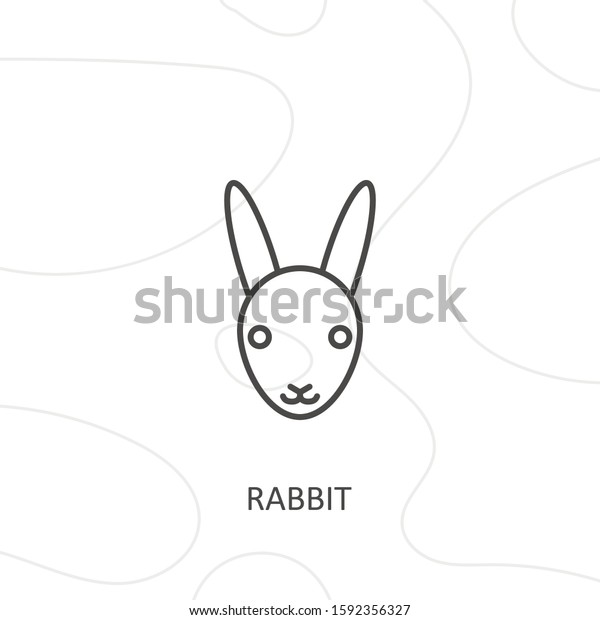 Outline Rabbit Iconrabbit Vector Illustration Symbol Stock Vector ...