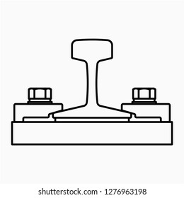 Outline Rail Vector Icon Stock Vector (Royalty Free) 1276963198 ...