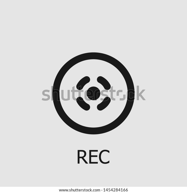 Outline Rec Vector Icon Rec Illustration Stock Vector (Royalty Free ...