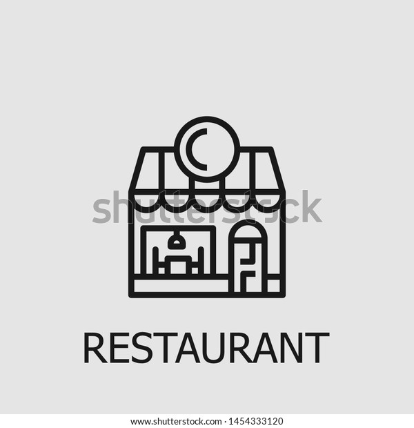 Outline Restaurant Vector Icon Restaurant Illustration Stock Vector ...