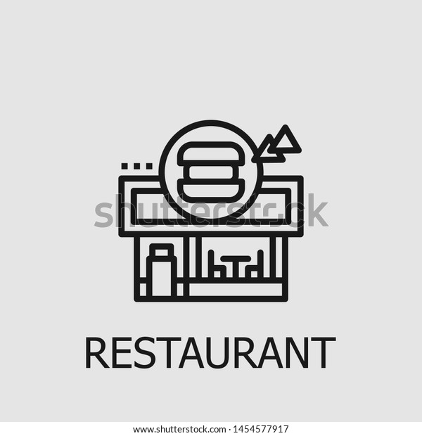 Outline Restaurant Vector Icon Restaurant Illustration Stock Vector ...