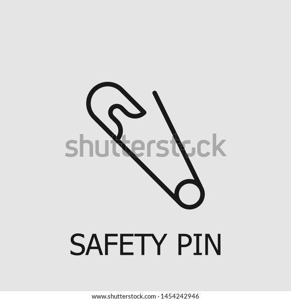 Outline Safety Pin Vector Icon Safety Stock Vector (Royalty Free ...
