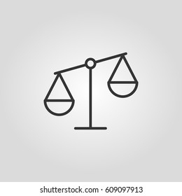 Outline Scales Web Icon Stock Vector (Royalty Free) 609097913 ...